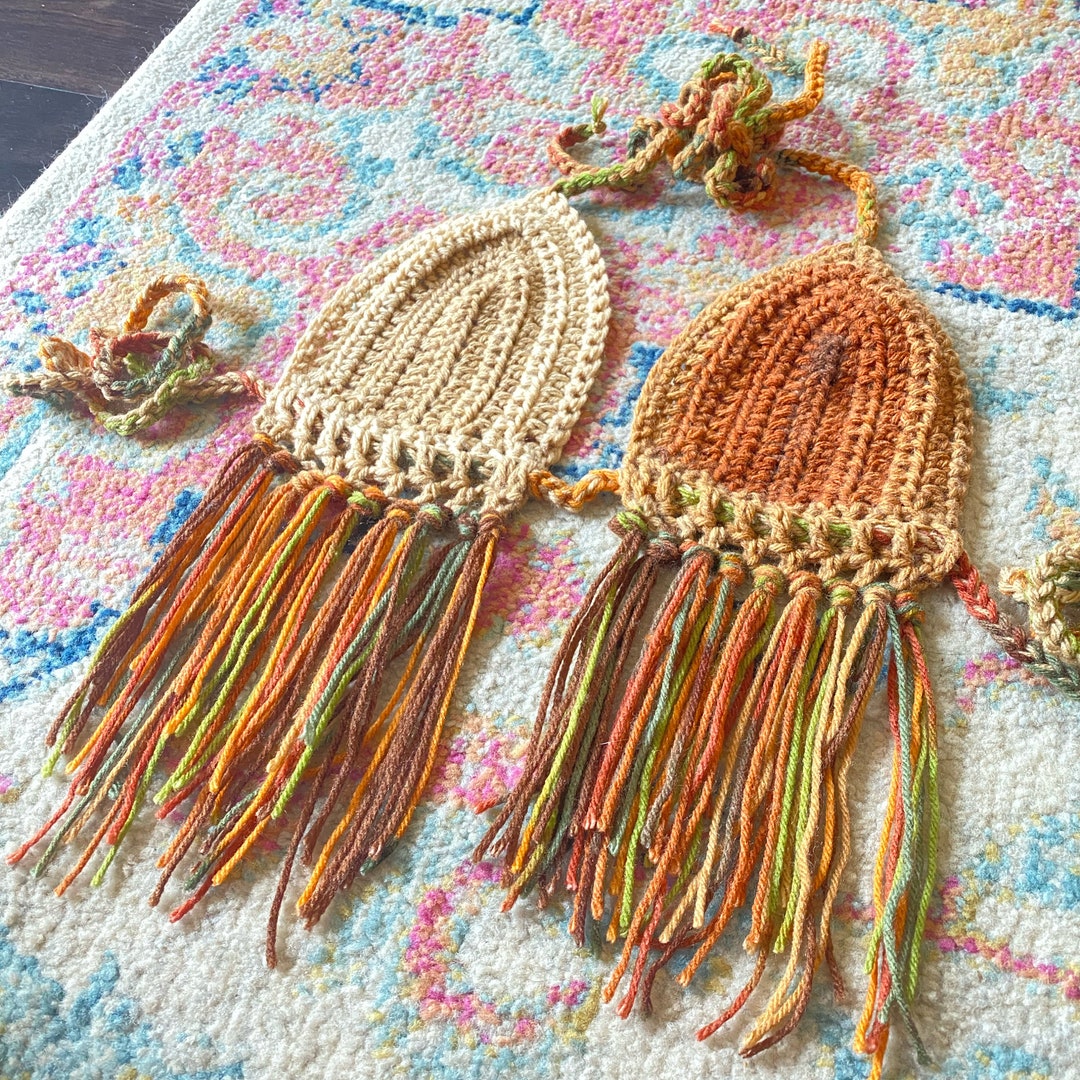 Earthy Crochet Fringe Bikini Top - Etsy