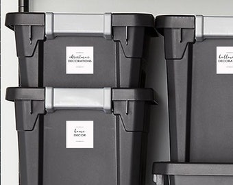 Custom Organization Labels for Storage Bins minimalist / - Etsy