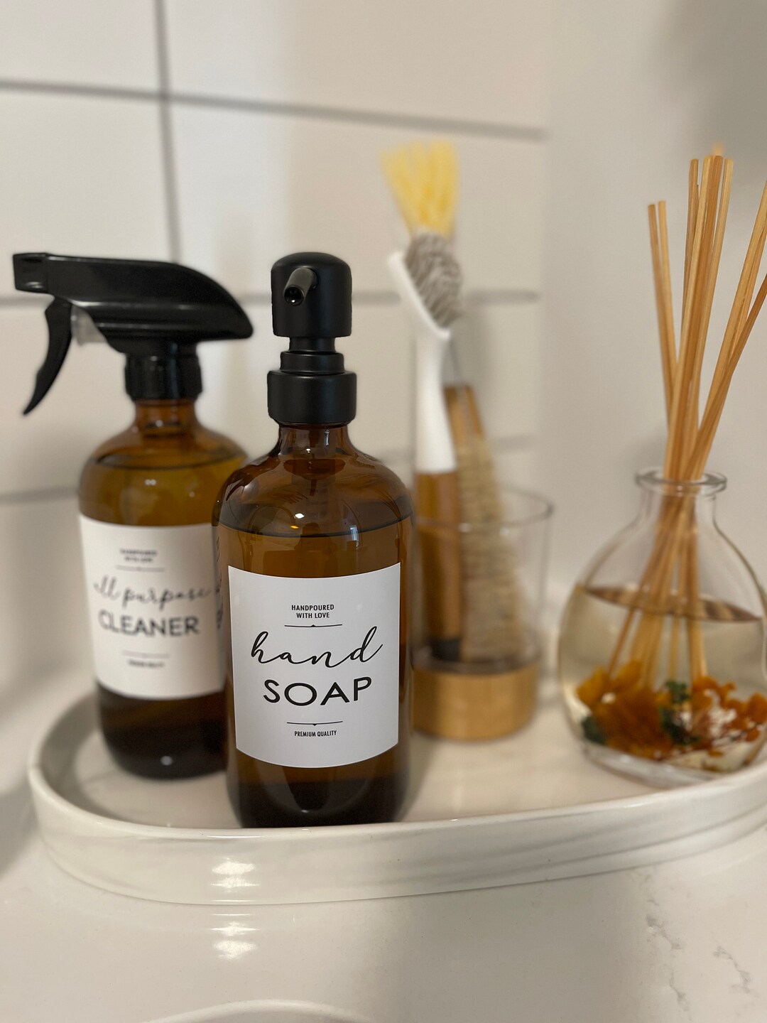 Minimalist Kitchen Soap Bottle Labels, Modern Farmhouse Label for ...