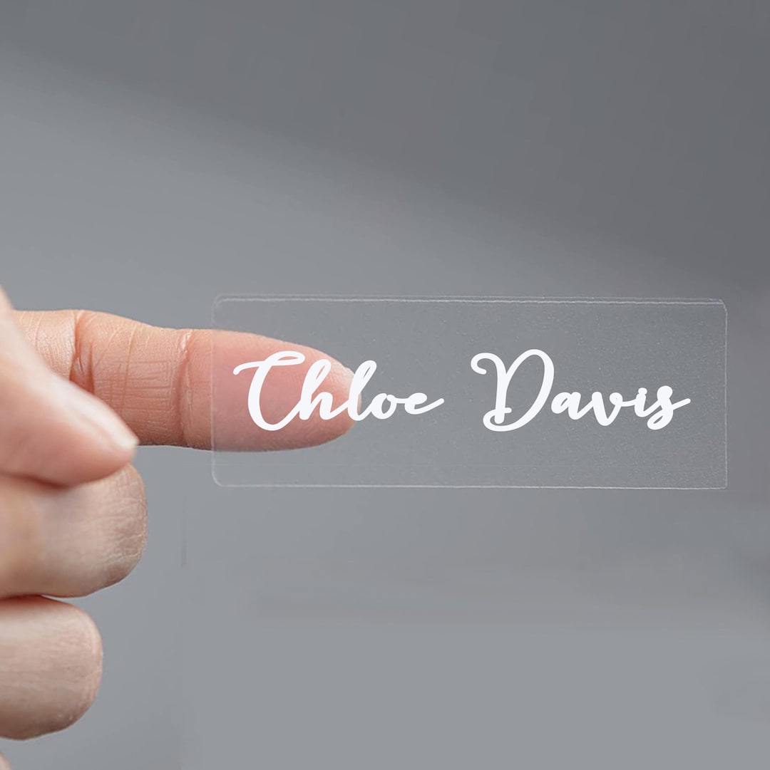 Custom Clear Labels Water-resistant Transparent Sticker Set- 40 Labels ...