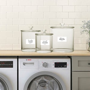 Minimalist Laundry Room Labels, Modern Farmhouse Label for Containers ...
