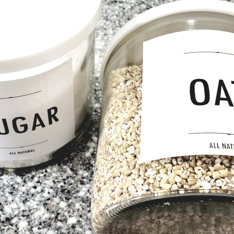 Minimalist Pantry Labels Waterproof Kitchen Storage Labels - Etsy