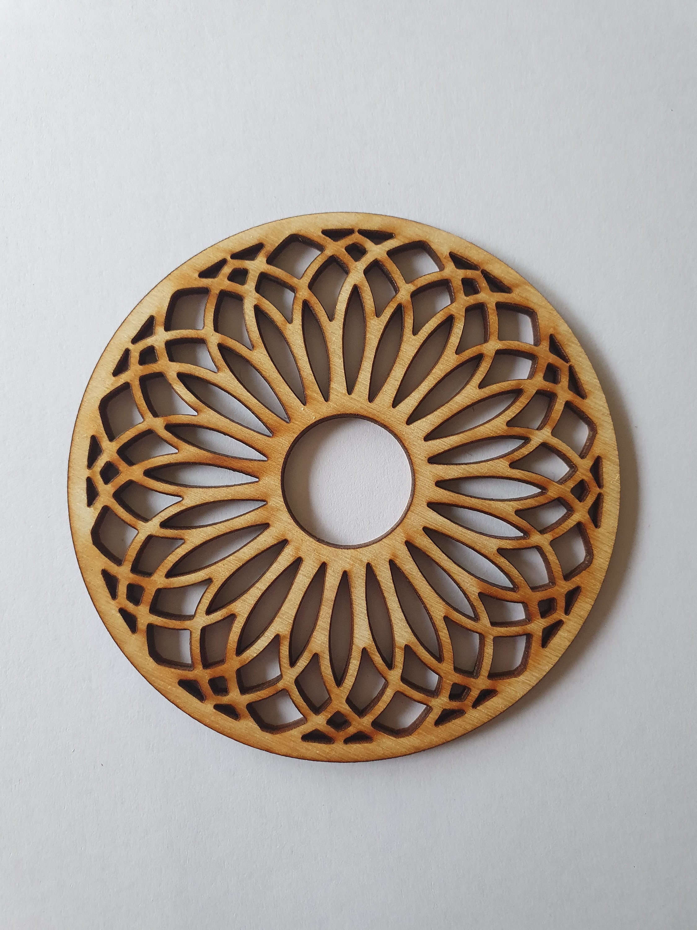 4 Spiral Design Wooden Coasters - Etsy