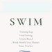 Digital Prints Swim Journal Template - Etsy