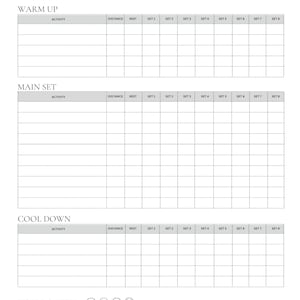 Digital Prints Swim Journal Template - Etsy