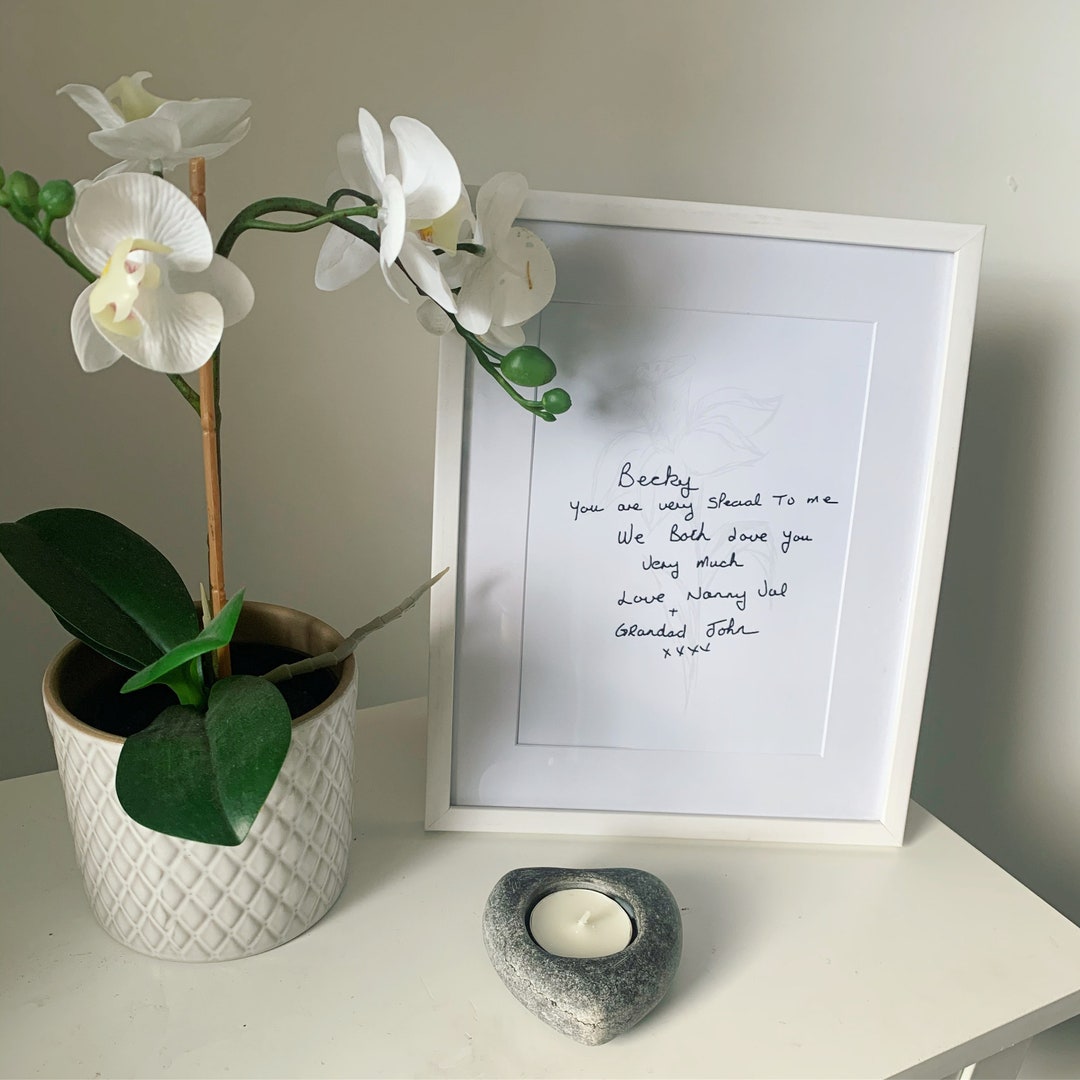 Memorial Print / Loved Ones Handwriting / Personalised Handwriting ...