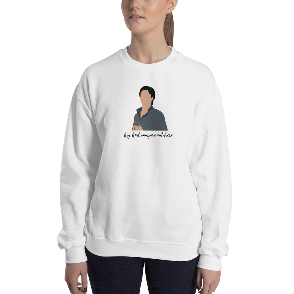 Damon Salvatore Jumper / Sweatshirt / Big Bad Vampire Out Here / the ...