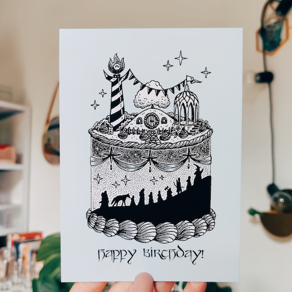 Cake Postcard - Etsy