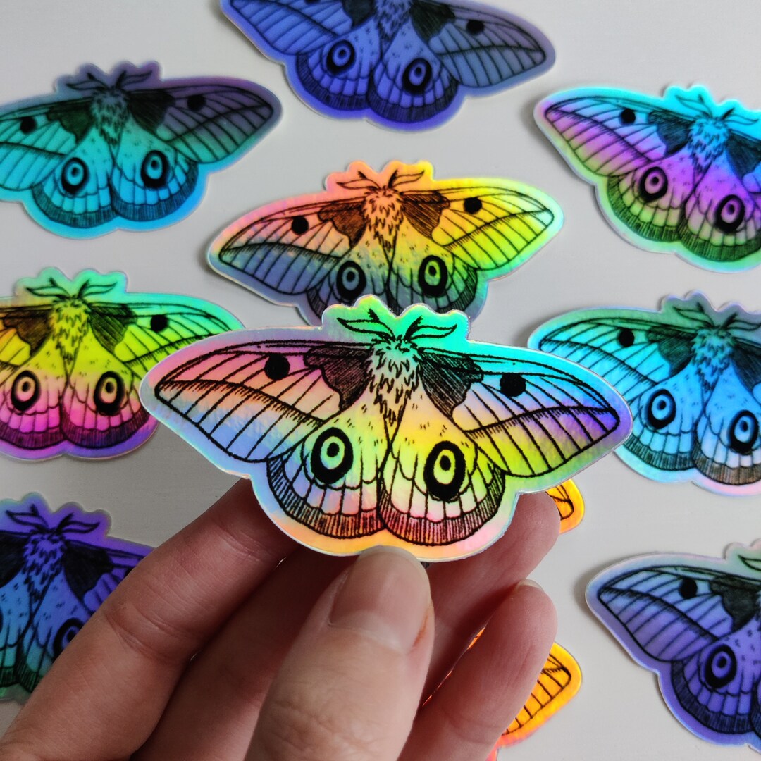 Holographic Moth I Sticker - Etsy