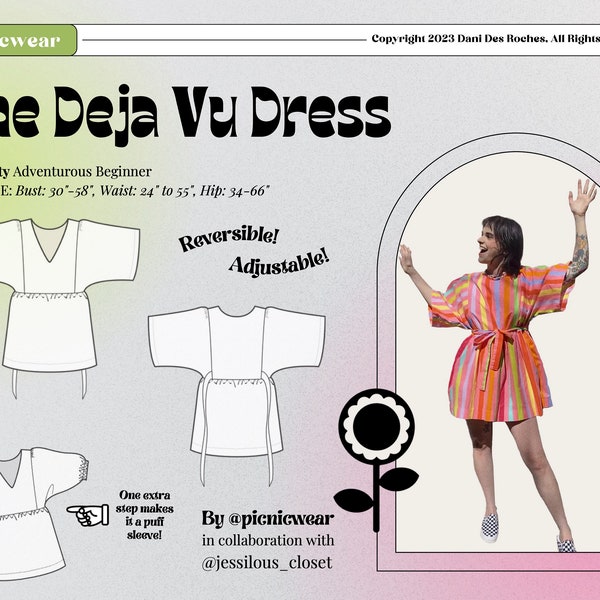 Reversible Dress Pattern - Etsy