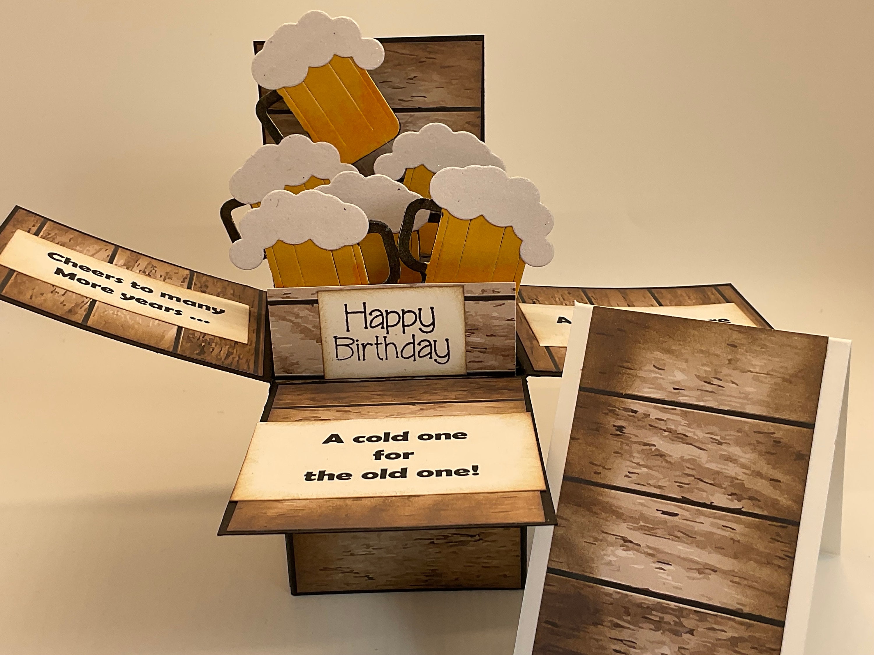 3D Pop up Box Style Beer Theme Birthday Card - Etsy