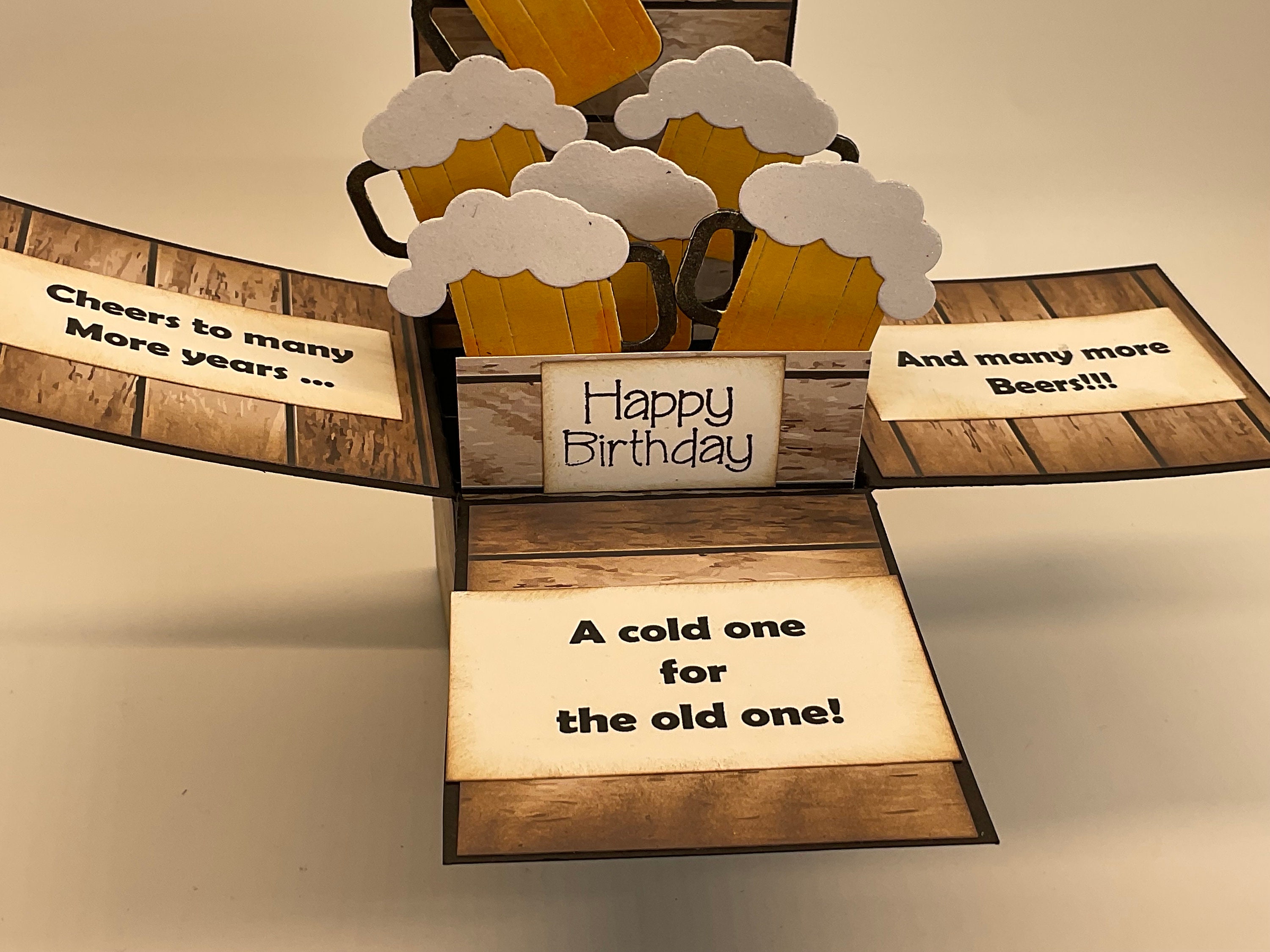 3D Pop up Box Style Beer Theme Birthday Card - Etsy