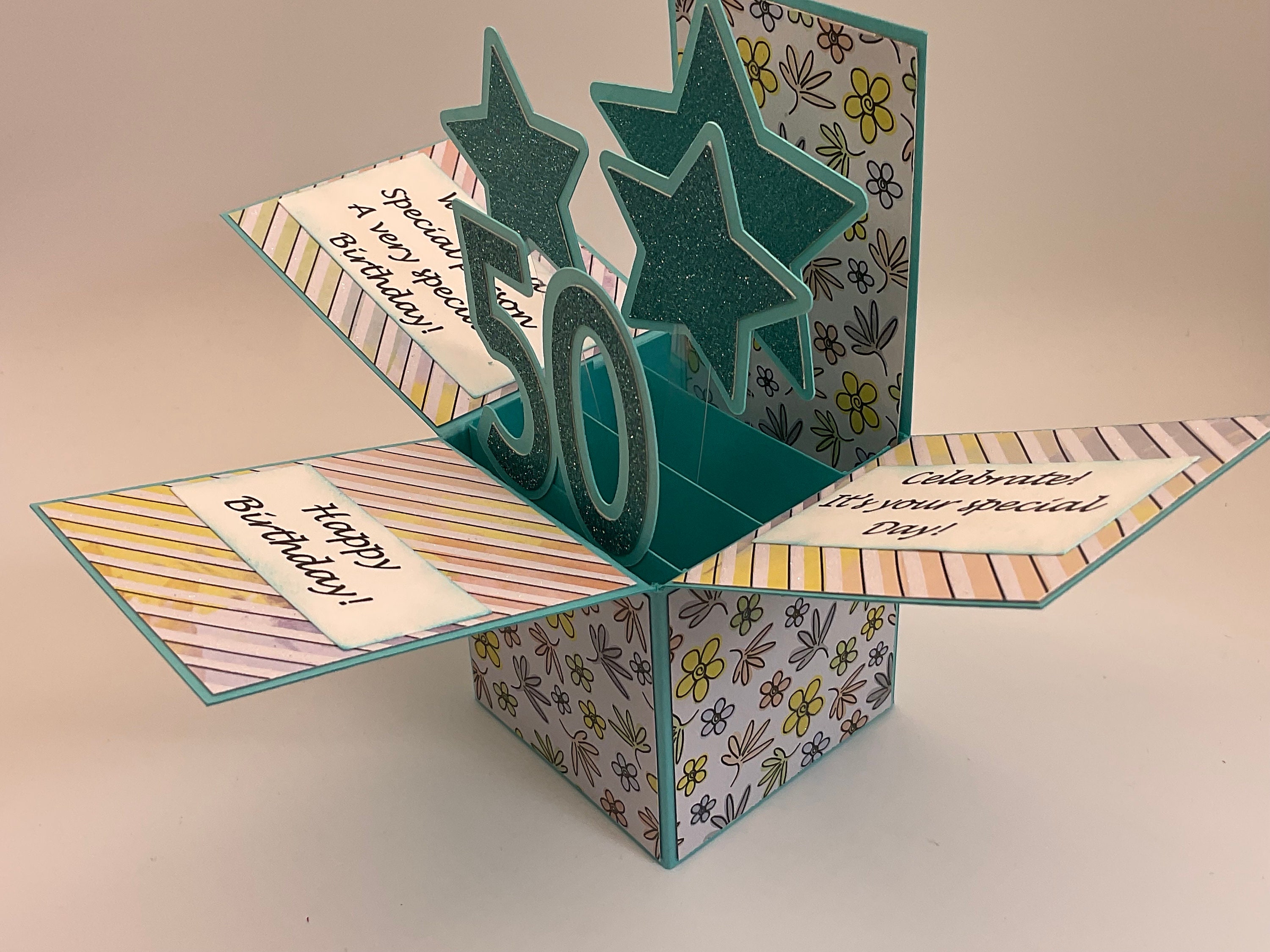 Milestone 3D Pop up 50th Birthday - Etsy