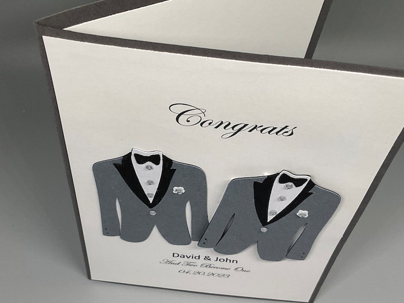Custom Made Same Sex Wedding Card Etsy