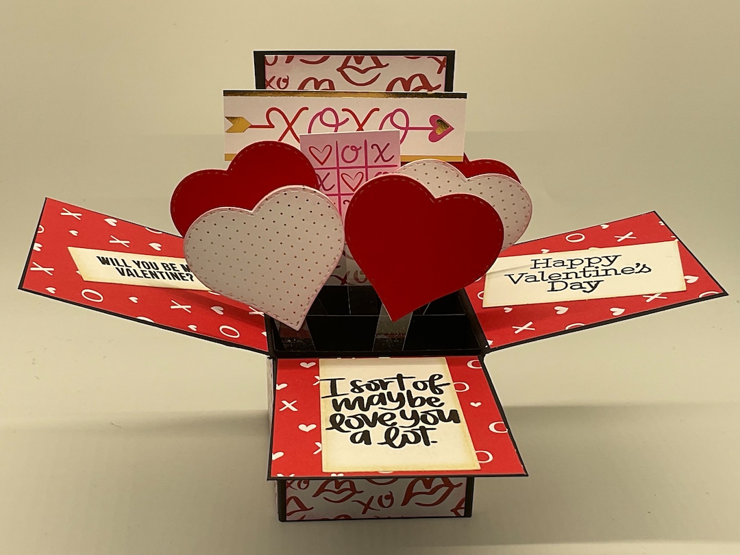 3D Pop up Box Style Valentine Card - Etsy