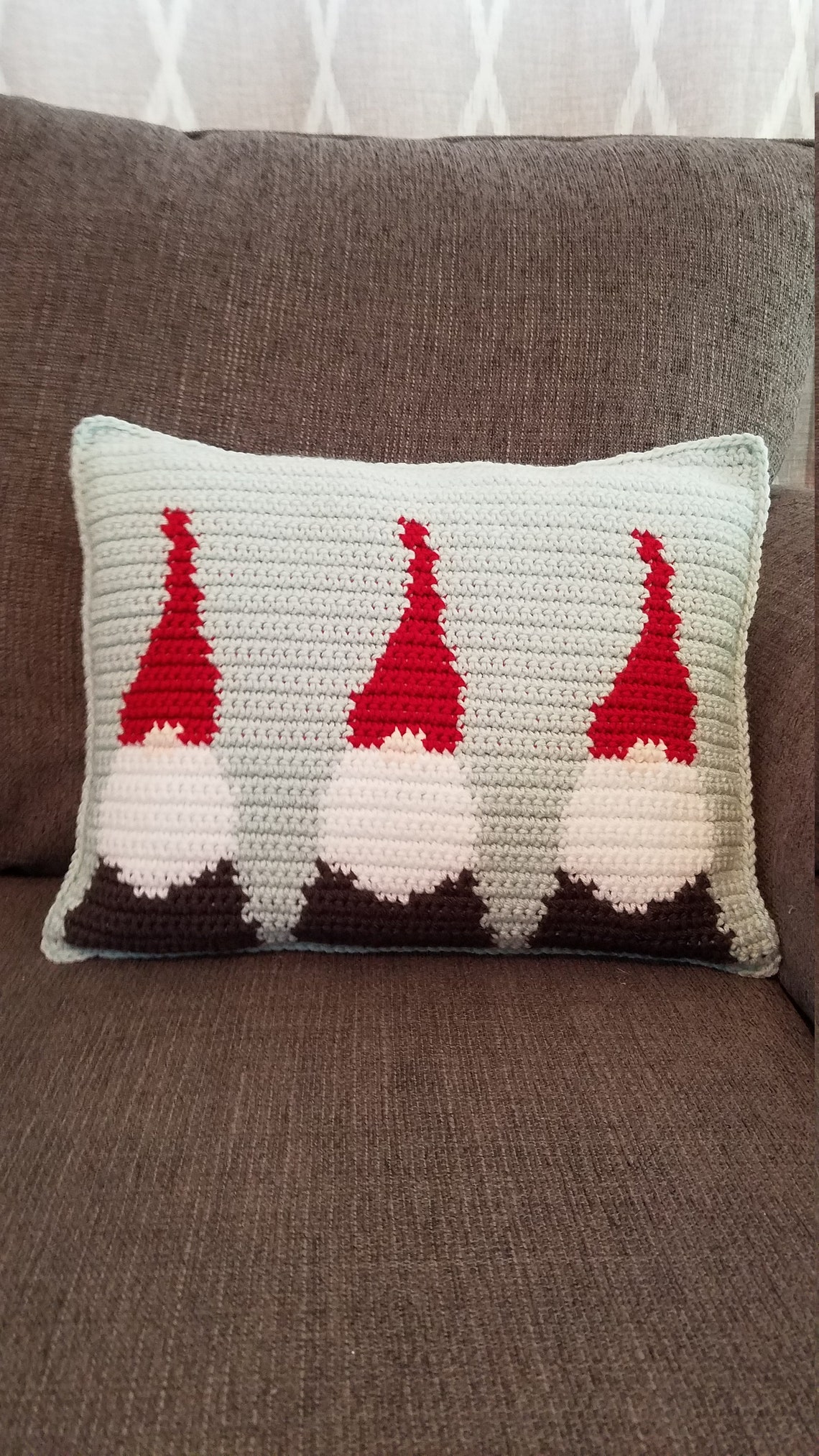 Crochet Christmas Pillow Pattern Crochet Gnome Pillow - Etsy