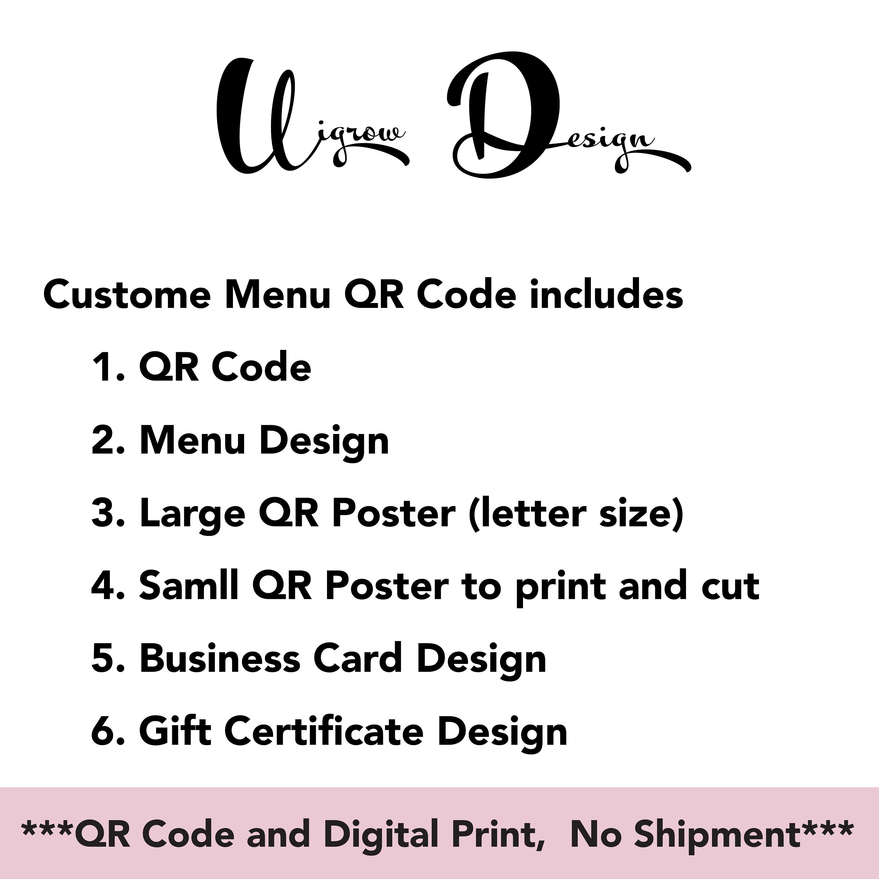 Nail Spa Menu and QR Code Custom Design - Etsy