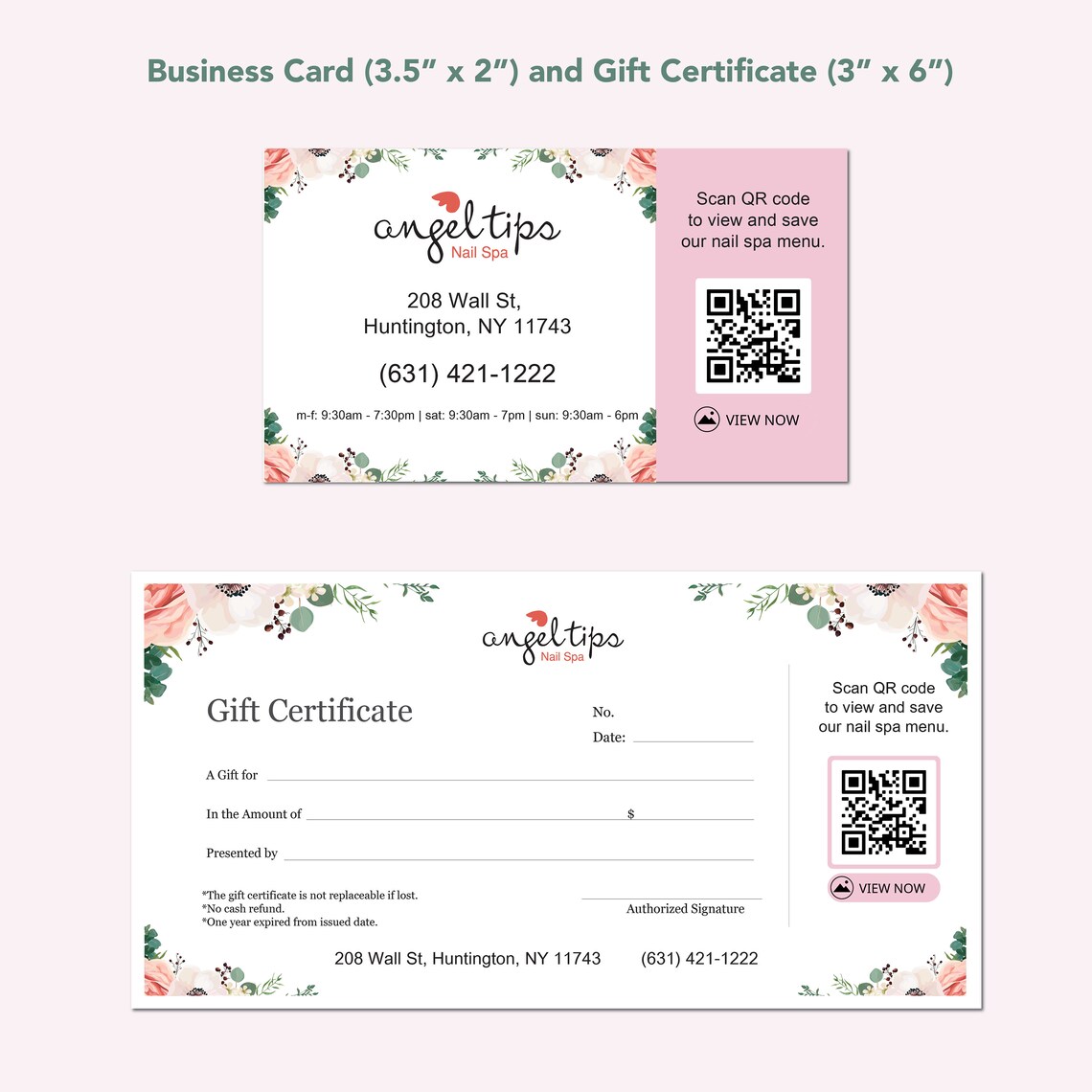 Nail Spa Menu and QR Code Custom Design - Etsy
