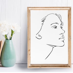 Svg Svg Files for Cricut Face Svg Line Art Women Line - Etsy