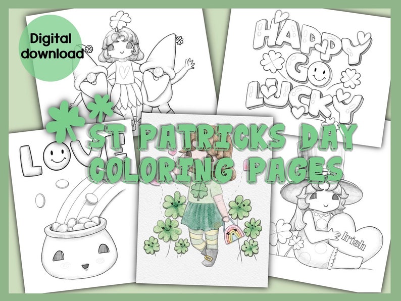 St Patricks Day Coloring Sheet PDF Coloring Page to Color Coloring Book ...