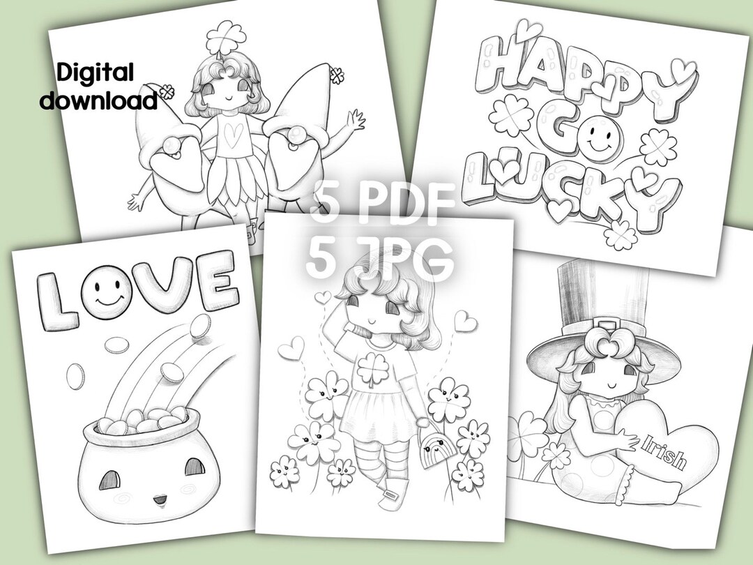 St Patricks Day Coloring Sheet PDF Coloring Page to Color Coloring Book ...