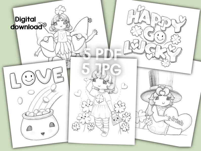 St Patricks Day Coloring Sheet PDF Coloring Page to Color Coloring Book ...