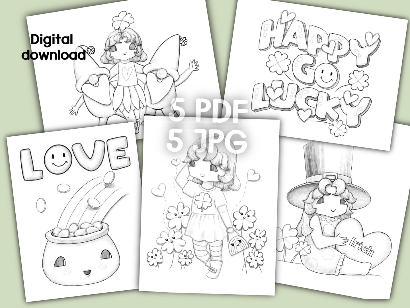 St Patricks Day Coloring Sheet PDF Coloring Page to Color Coloring Book ...