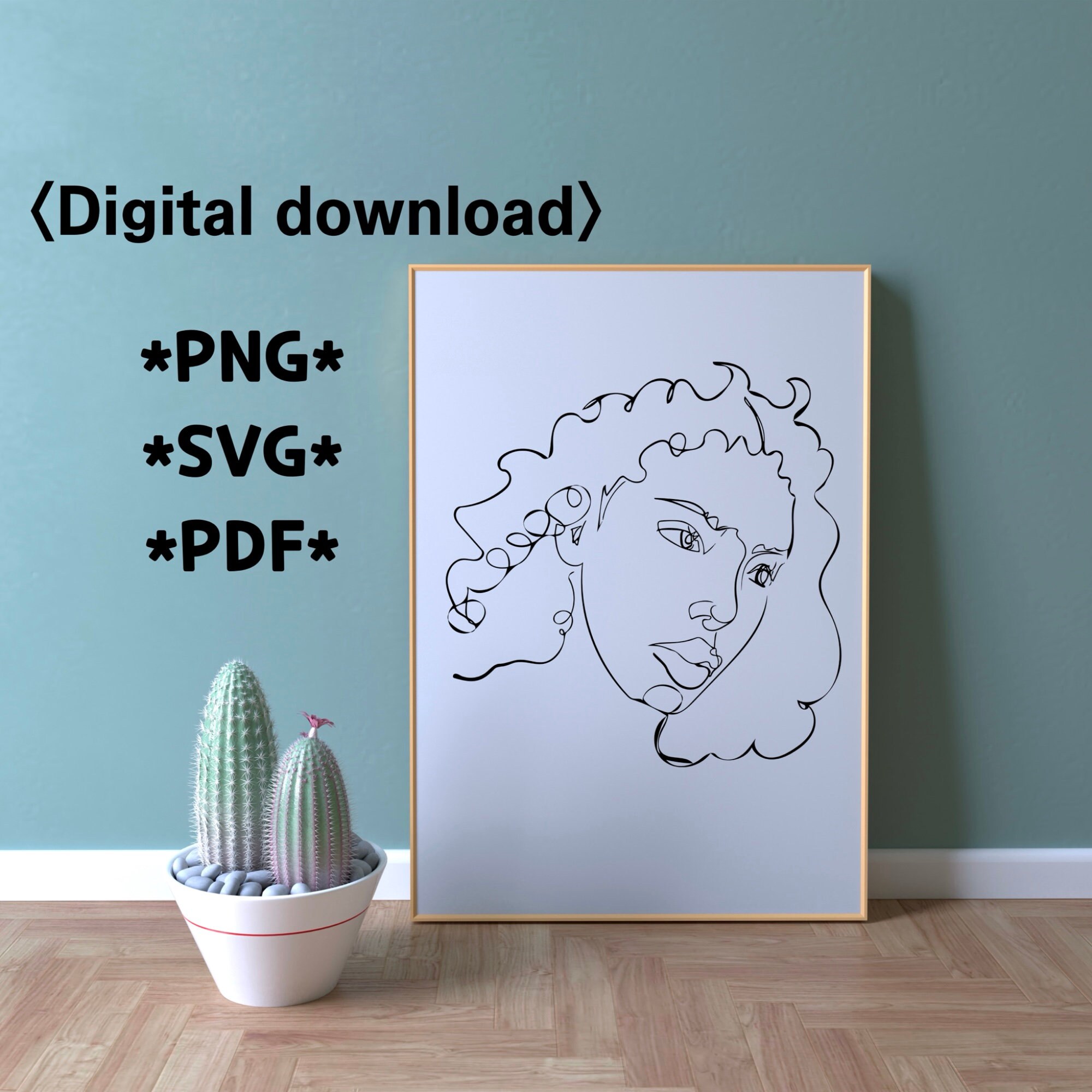 Svg, Svg Files for Cricut, Face Svg, Line Art Women, Line Drawing, Face ...