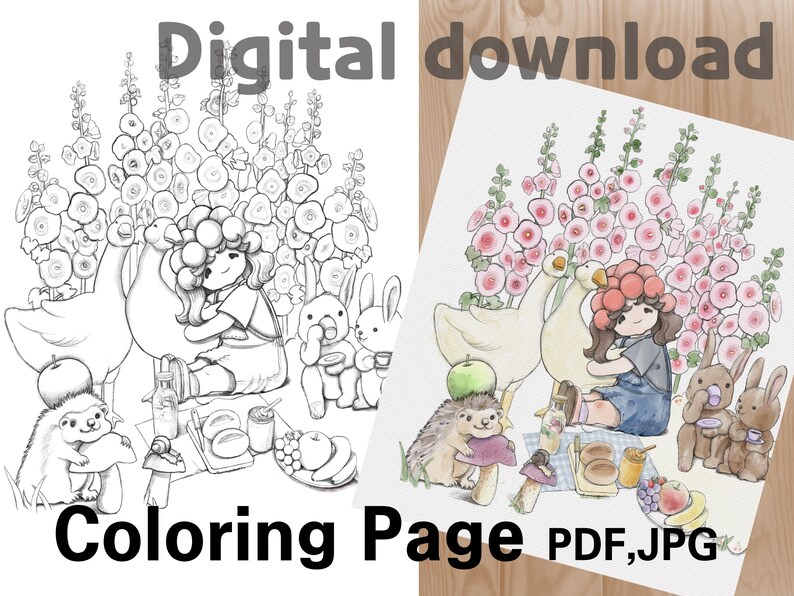 Coloring Sheet PDF Coloring Page to Color Coloring Book Page - Etsy