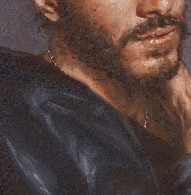 Original Oil Painting Handsome Young Man Portrait - Etsy