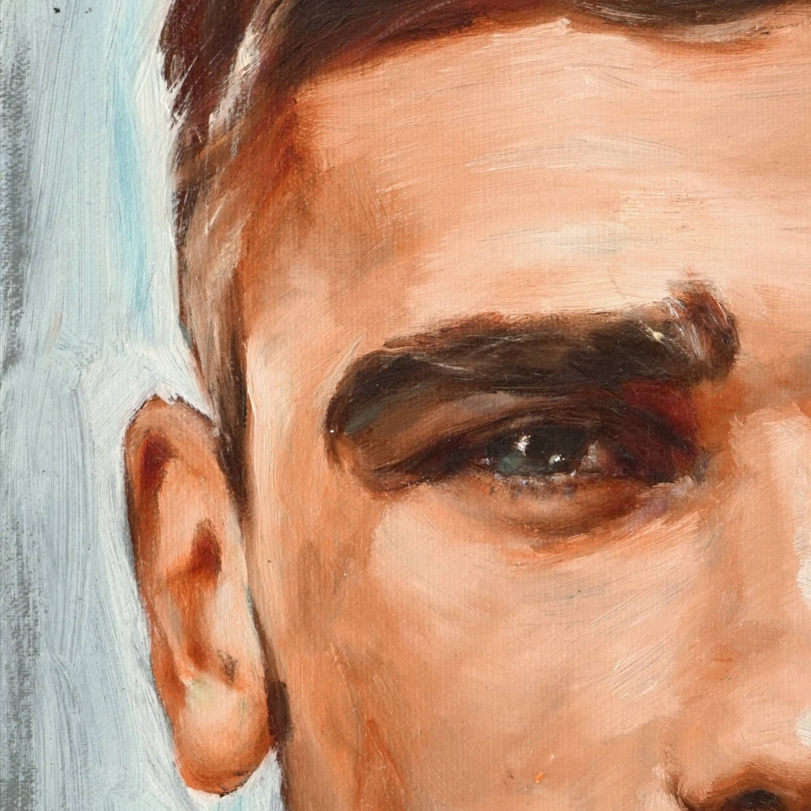 Original Oil Painting Young Man Portrait Handsome - Etsy