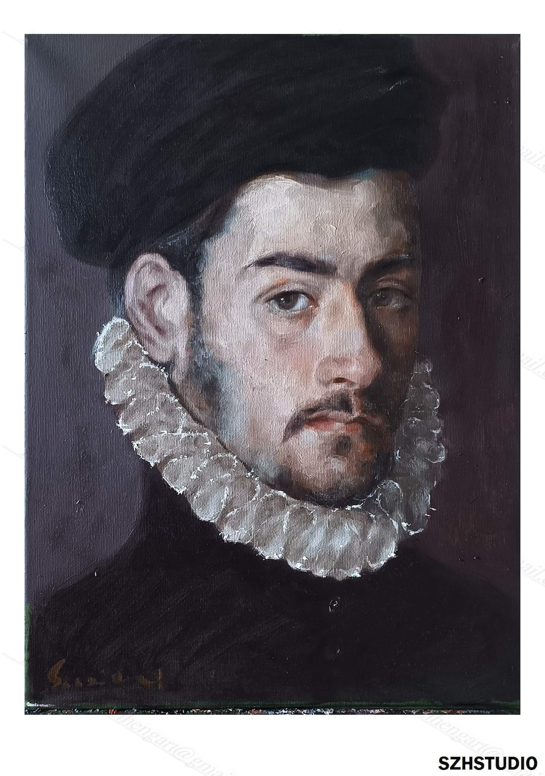 Original Oil Painting Young Man Portrait Handsome - Etsy