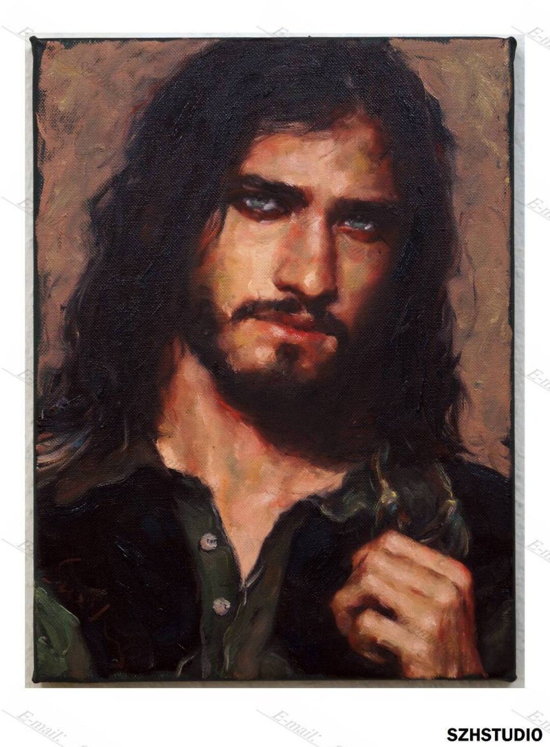 Original Oil Painting Young Man Portrait Handsome - Etsy