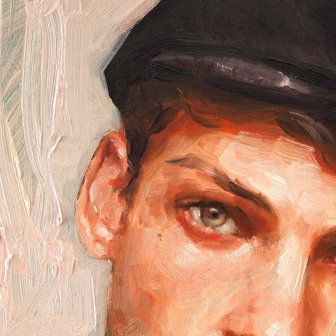 Original Oil Painting Young Man Portrait Handsome - Etsy