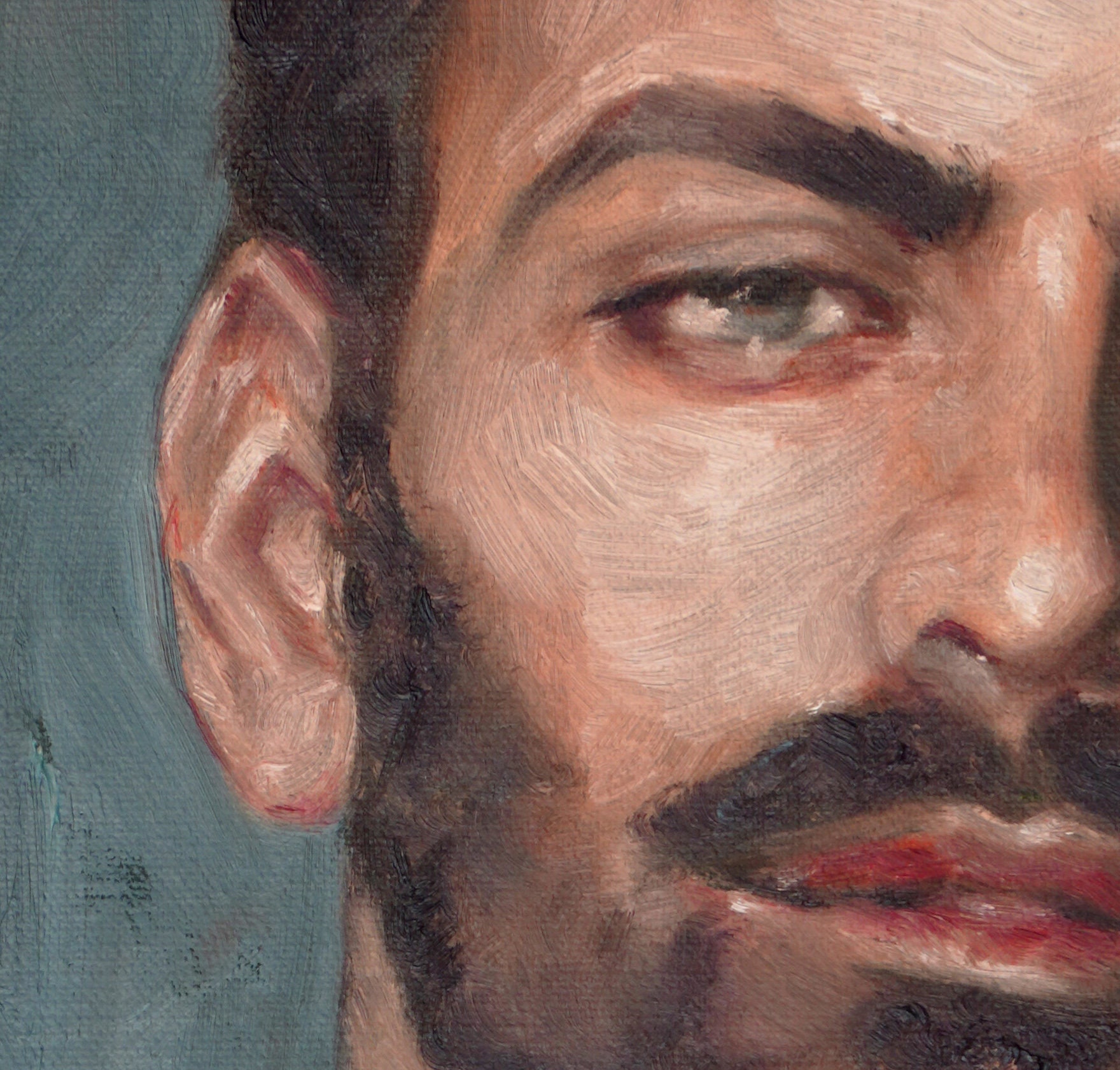 Original Oil Painting Handsome Young Man Portrait - Etsy