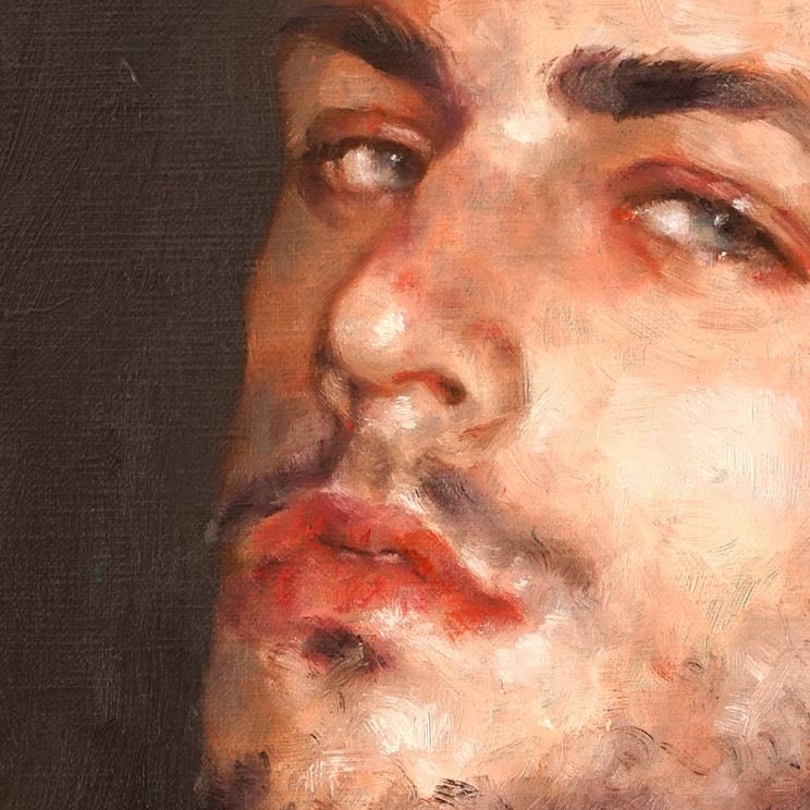 Original Oil Painting Young Man Portrait Handsome - Etsy