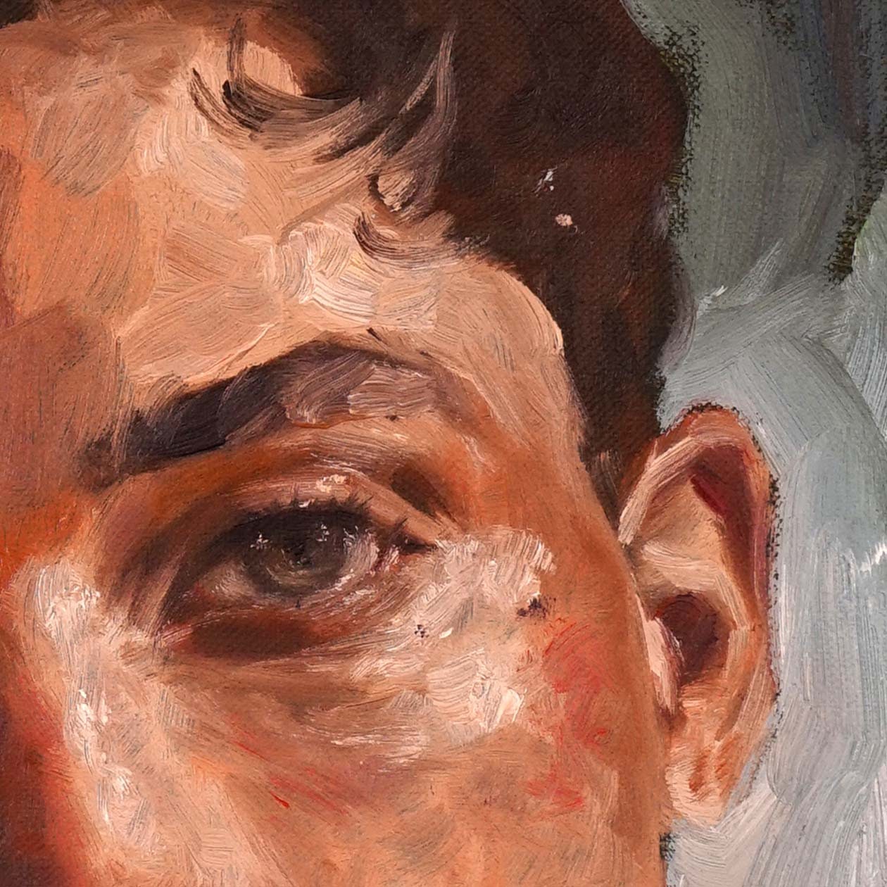 Original Oil Painting Handsome Young Man Portrait - Etsy