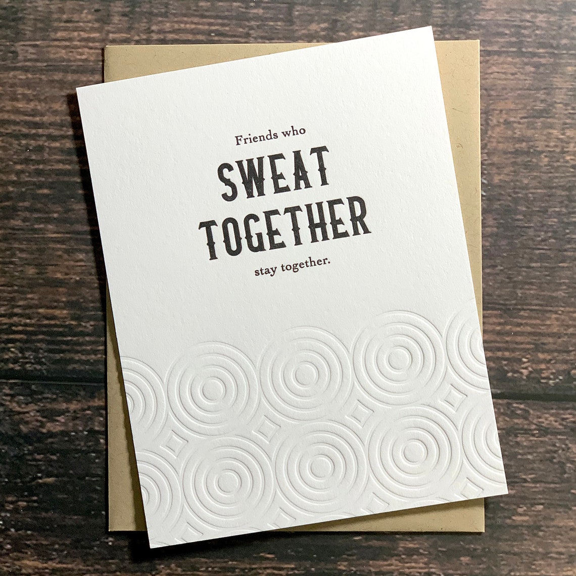 Sweat Together. Gym Birthday Card. Yoga Birthday Card. Yoga Teacher ...
