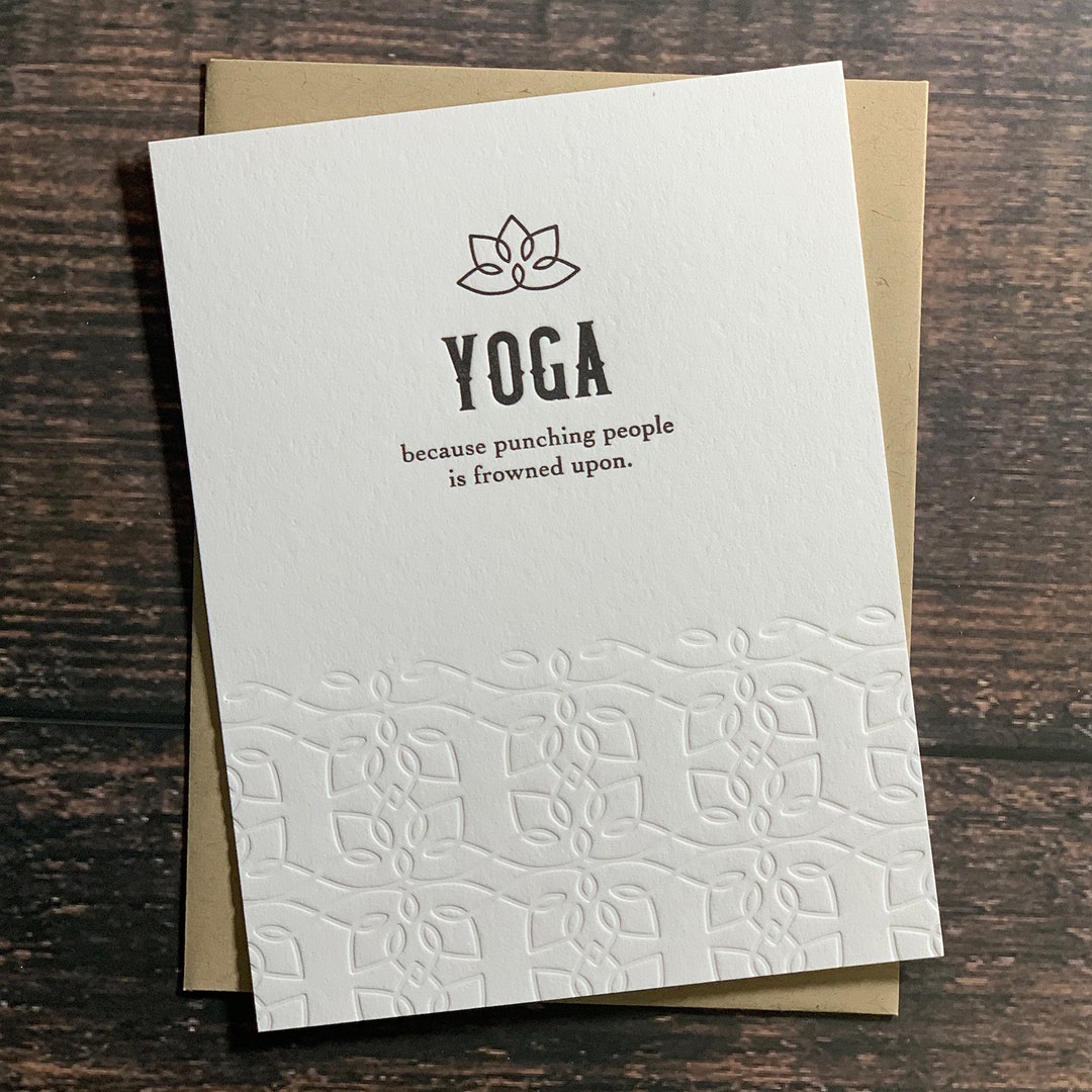 Yoga Card. Encouragement Card. Funny Card for Friend. Divorce Card ...