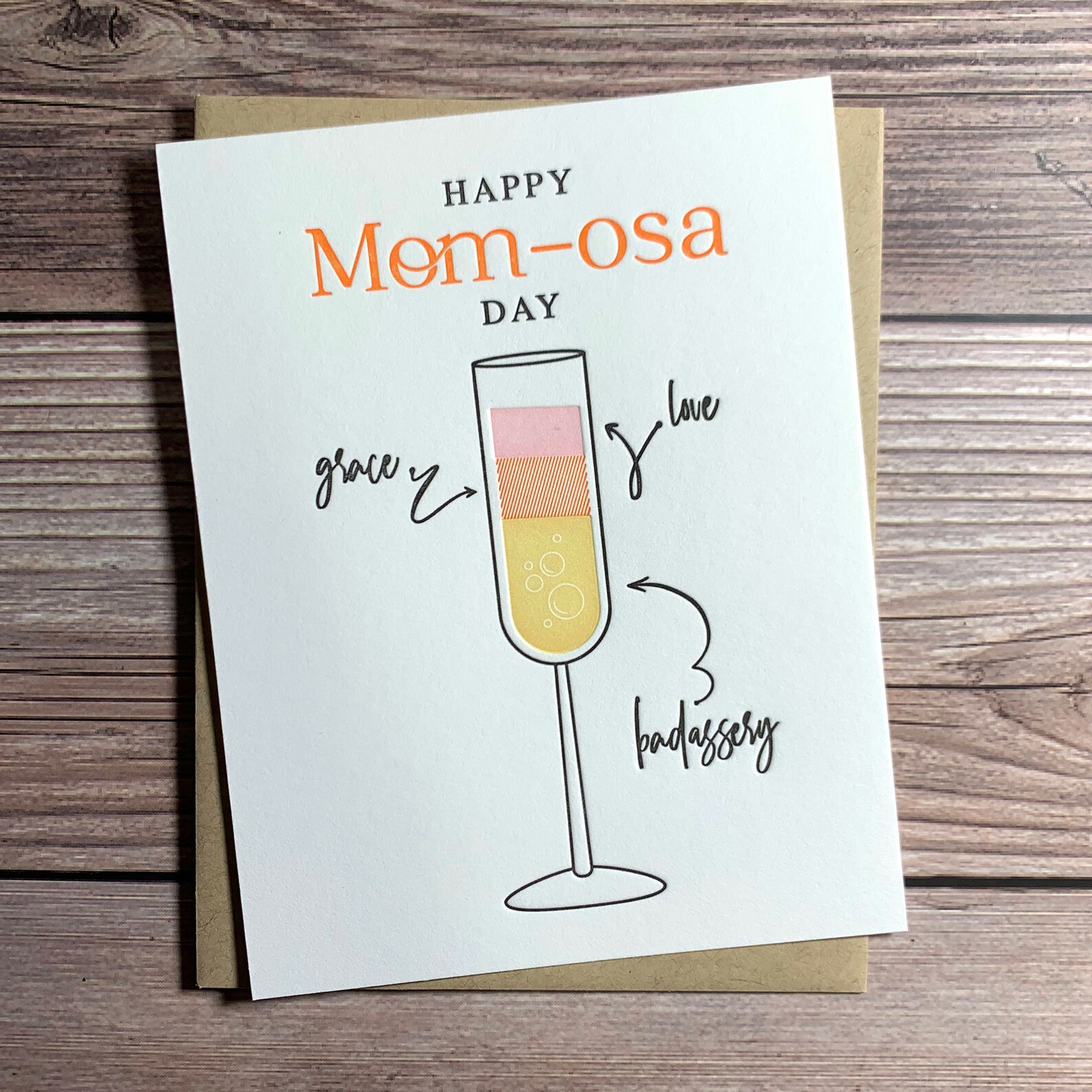 Happy Momosa Day. Funny Mother's Day Card. Mimosa Recipe - Etsy