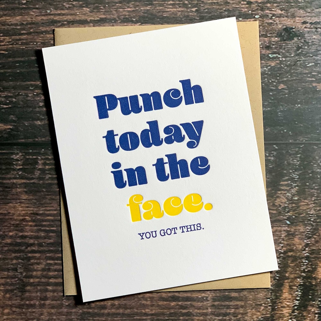 Punch Today in the Face. Encouragement Cards. Affirmation Cards. New ...