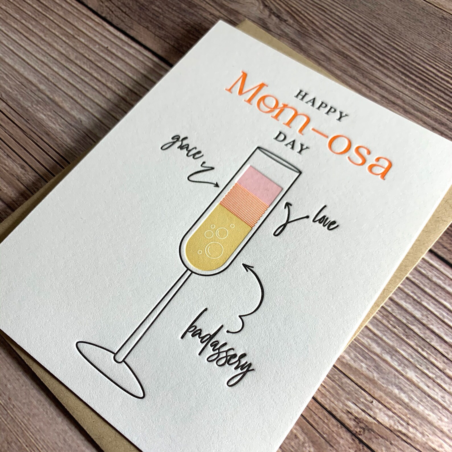 Happy Momosa Day. Funny Mother's Day Card. Mimosa Recipe - Etsy