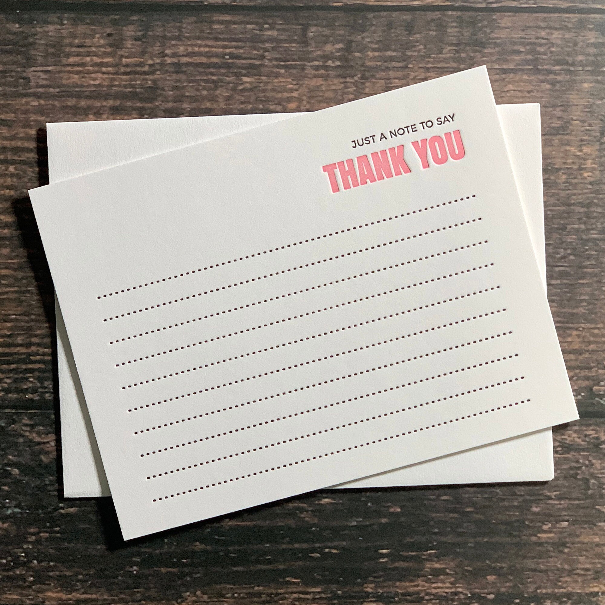 Just a Note to Say Thank You Set of 6 / Thank You Cards / | Etsy