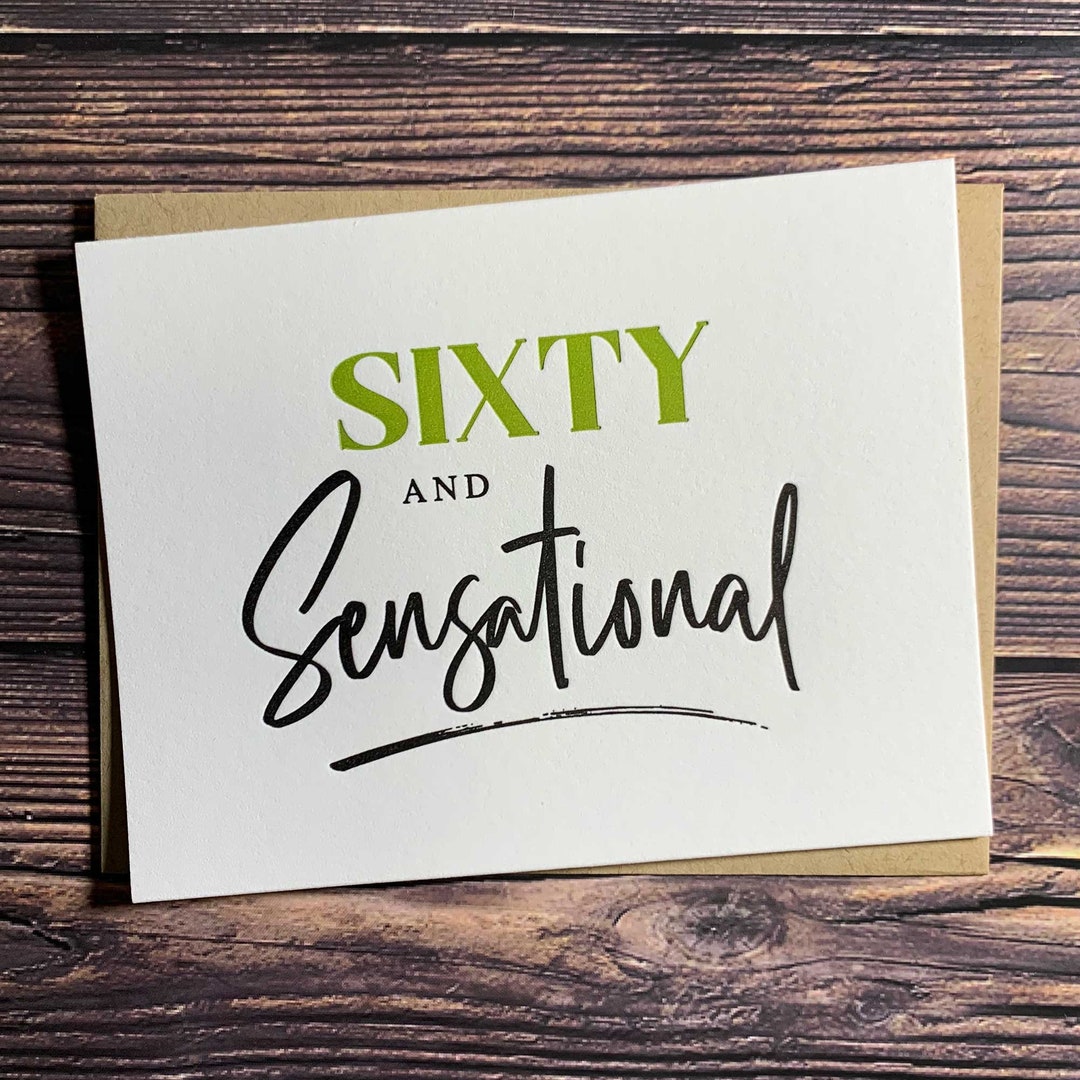 60th Birthday Card. 60th Birthday Gift. Milestone Birthday Card. Sixty ...