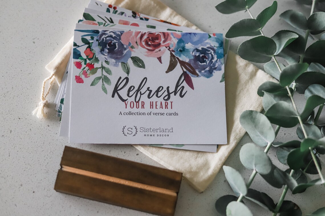 Scripture Cards Refresh Your Heart Memorizing Cards Bible - Etsy