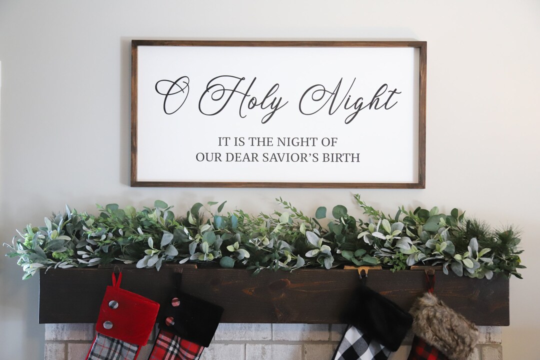O Holy Night Christmas Wall Decor, Christmas Song Sign, It is the Night ...