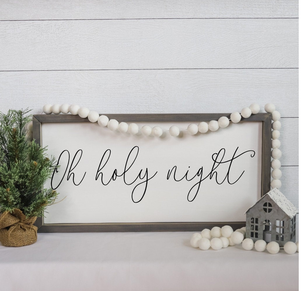Oh Holy Night Sign O Holy Night Decor Christmas Song Sign | Etsy