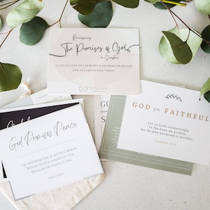 Promises of God Scripture Cards, Memorizing Cards, Bible Verse Card ...