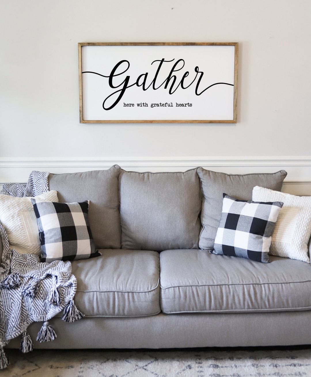 Gather Sign Gather Wood Sign Dining Room Sign Large Gather Sign Fall ...