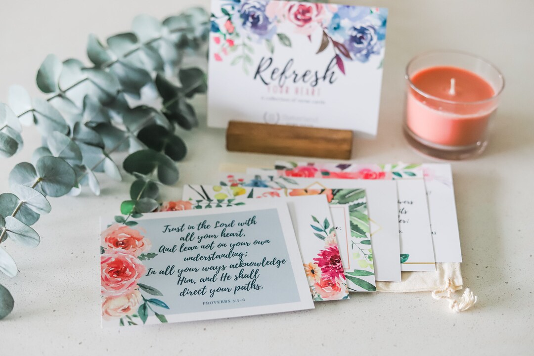 Scripture Cards, Refresh Your Heart, Memorizing Cards, Bible Verse Card ...
